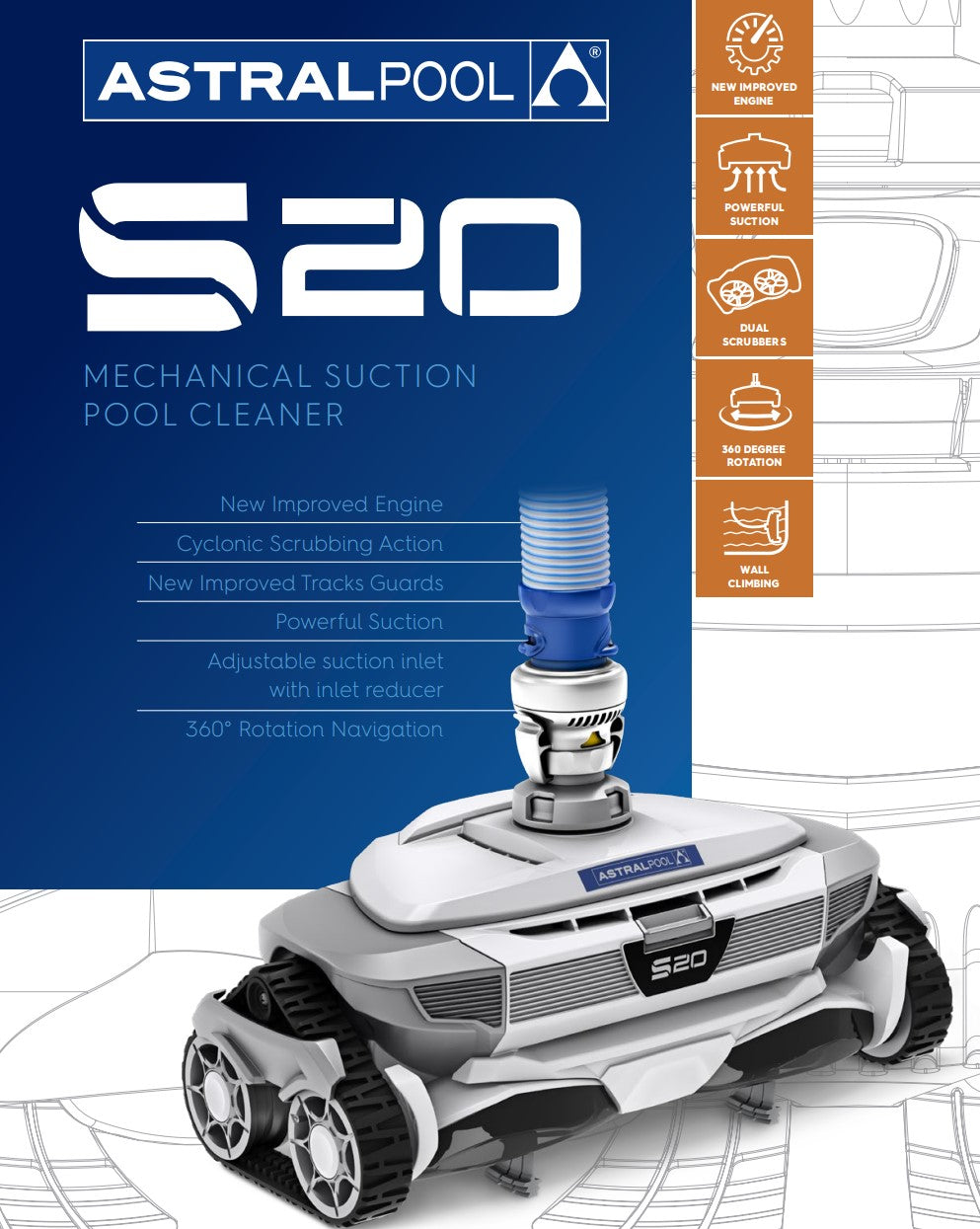 Astral S20 - Suction Pool Cleaner – Pool Palace